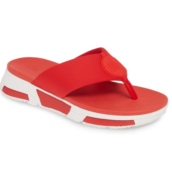 Fitflop | Shoes | Fitflop Womens Sporty Logo Red Size 5 | Poshmark